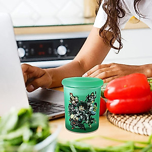 JUST FUNKY My Hero Academia Collector Edition Container | Frosted Glass Container Class-1A Rubber Seal Jar | MHA | Anime Food Container | Home Deco | Offical Licensed