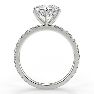 WSX 10/14/18K Solid Gold 2 Carat Moissanite Engagement Ring for Women Vintage Halo Style Set Round Brilliant Wedding Ring