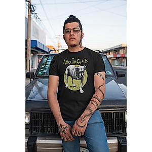 American Classics Alice in Chains Self Titled Album Cover Mens Short Sleeve Adult T-Shirt - Black, Large