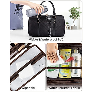 Toiletry travel Bag, Travel Bag with Hanging Hook for women, Makeup Cosmetic Bag, Travel Organizer for Accessories, Full Sized Container, Cosmetic Case for Toiletries Accessories