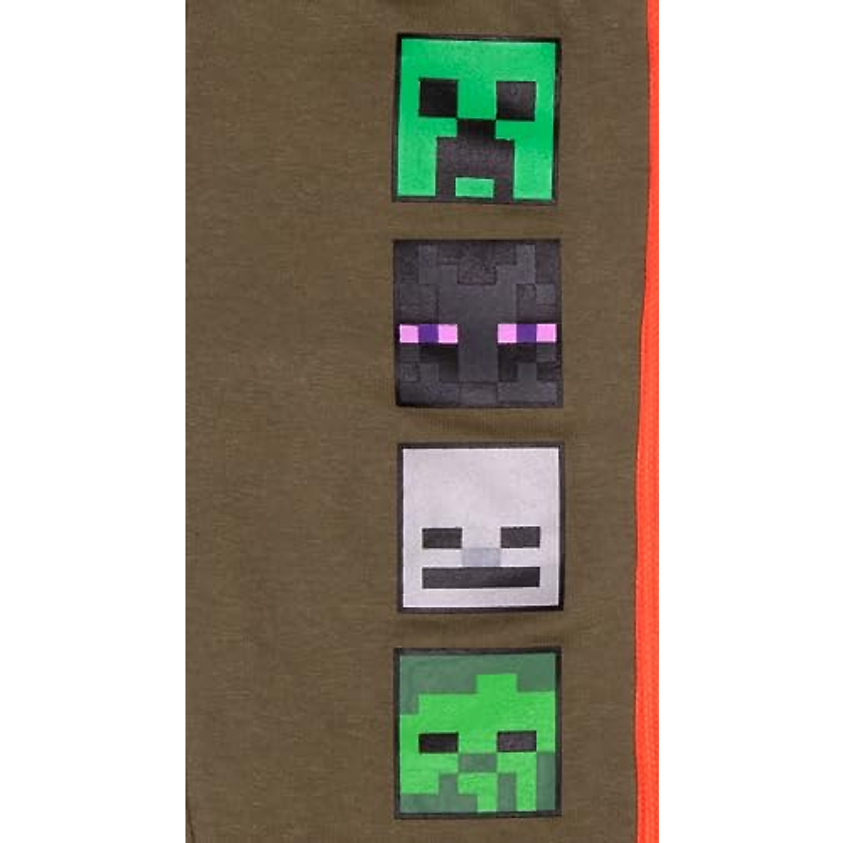 Minecraft Video Game 2-Piece Set, Boys Long Sleeve Active Mesh T-Shirt & Pants 2-Pack Bundle Set (Size 7, Orange)