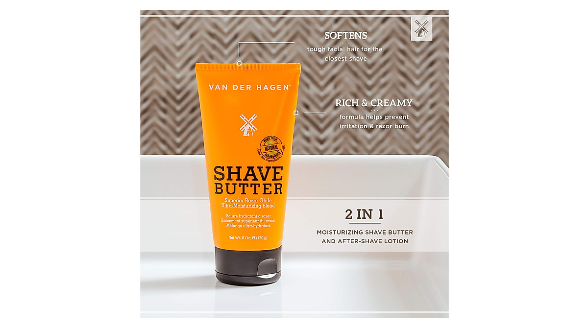 Van Der Hagen Shave Butter 3 Pack for Silky Smooth Shave