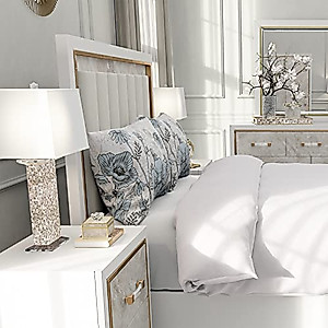 YIYEA King Size Pillow Cases Set of 2, Ultra Soft Double Brushed Microfiber Pillowcases King, Floral Bed Pillow Covers, Fade Resistant, Easy Slip-On (20"x36")