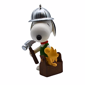 Hallmark Keepsake Ornament Snoopy and Woodstock Construction 18th in The Spotlight on Snoopy Series