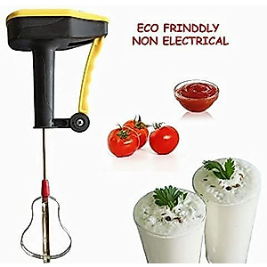 Power-Free Hand Blender And Beater/Soup,Lassi, ButterMilk Mixer,Multi Color, Size 12x5x2.5 Inch by Black Moon Creation IND.