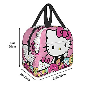 Val Pasco Lunch Box Large Capacity Lunch Bag Cute Insulated Bento Lunch Box for Boys Girls Women Adult