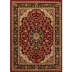 Well Woven Barclay Medallion Kashan Red Traditional Area Rug 6'7'' X 9'6''