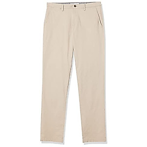 Amazon Essentials Men's Athletic-Fit Casual Stretch Chino Pant (Available in Big & Tall), Khaki Brown, 40W x 32L