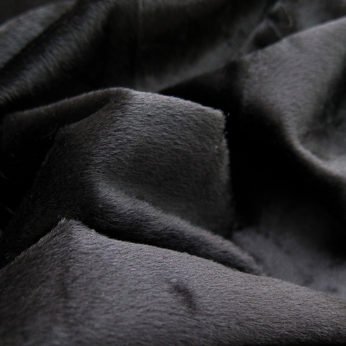 Faux Fake Fur Solid Velboa Black 60 Inch Fabric by the Yard (F.E.