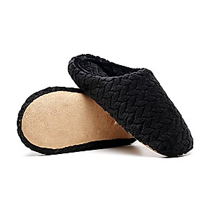 Crazy Lady Women's Fuzzy House super light Slippers Fluffy Furry Fur Slippers Scuff Outdoor Indoor Warm Cozy Plush Bedroom Shoes Soft Flat Comfy Anti-Slip（9-10）
