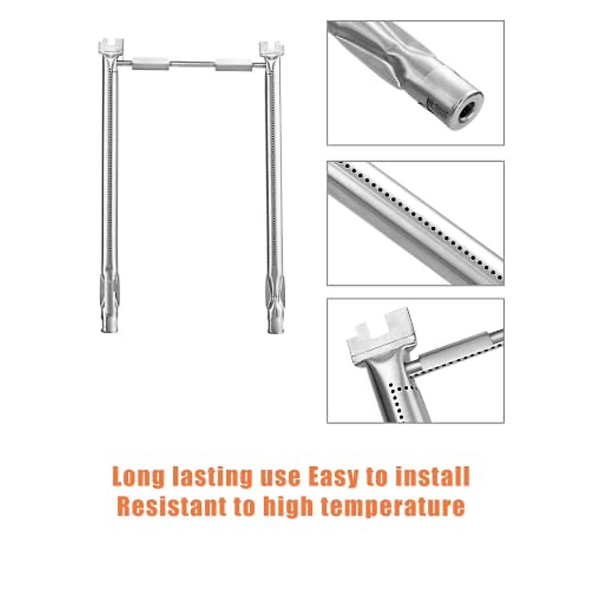 VENUSTEK 7635 Flavorizer Bars,69785 Grill Burner Tubes,67060 Heat Deflector Grill Parts Replacement Compatible for Weber Spirit II 200 Series(with Up Front Control)