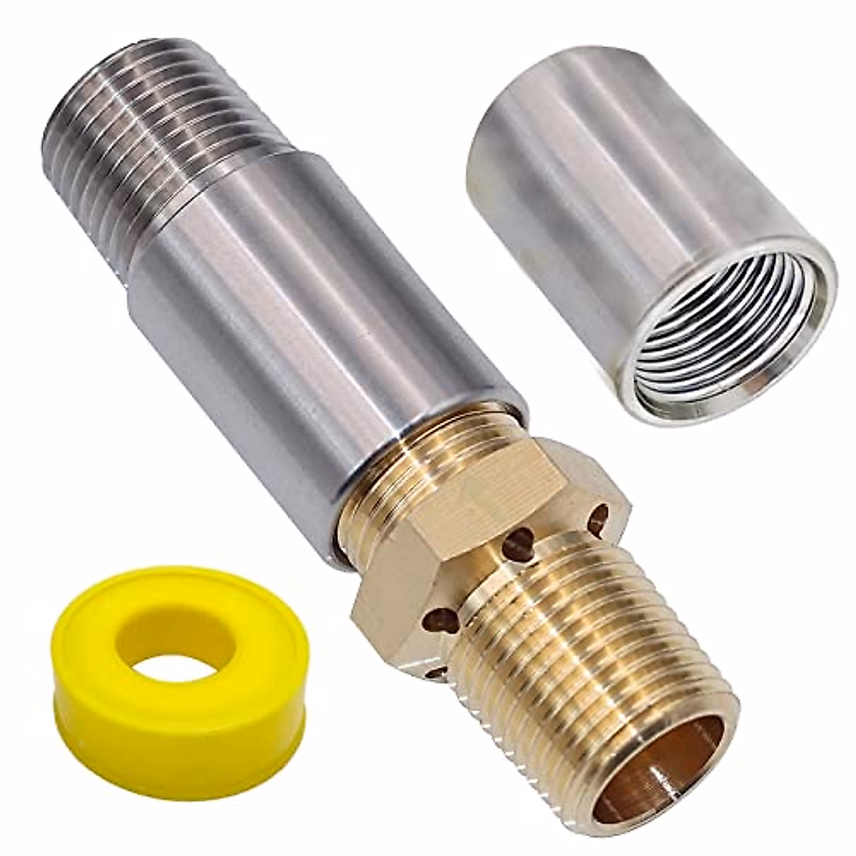 MENSI Propane Fire Pit Flame Air Mixer Orifice Nozzle Valve Jet for 60000 BTU Burner Fireplace with 1/2" NPT Fitting