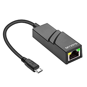 OTG Micro USB Ethernet Adapter for Raspberry Pi Zero, Android Tablet, Samsung Galaxy Tab Pro 10.1 - USB to RJ45 LAN Network