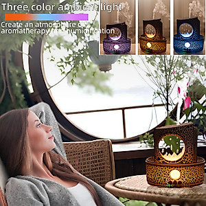 Aromatherapy Humidifier for Sleep Relaxation, Raindrop Humidifiers,Aromatherapy Diffuser with 3 LED Color Changing Lights and Auto-Off, Air humidifier Suitable for Home, Office