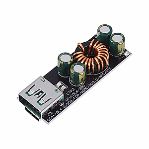 XIITIA 6pcs 60W 6-35V DC to USB-C PD 3.0 QC4.0 Type-A QC3.0 DC Fast Charge 12V 24V Step-Down Power Module USB Type-C Mobile Phone Quick Charge Adapter