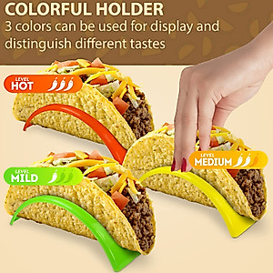 KSEV Salsa Bowls 5" Diameter (Black - 6 Packs) and Non-toxic BPA Free Taco Holder Stand (24 Packs) Combo Best Use For Taco Tuesday, Party Serving and Home Event