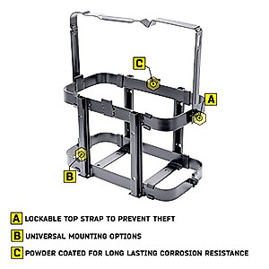 Smittybilt 2798 Jerry Gas Can Holder,Black