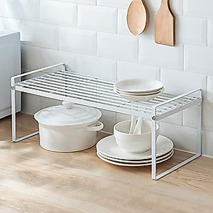 Poeland Kitchen Cabinet Storage Shelf Rack - Steel Metal Frame - Rust Resistant Coating for Home Kitchen and Bathroom