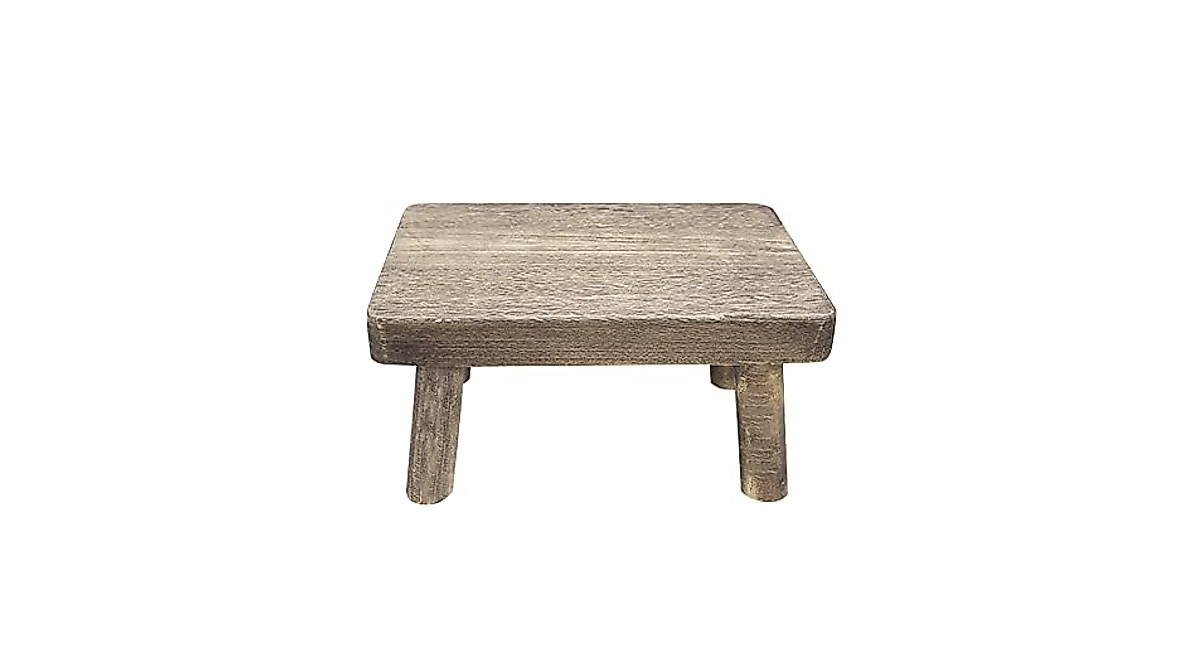 Sturdy Wooden Step Stool for High Beds & Kitchens