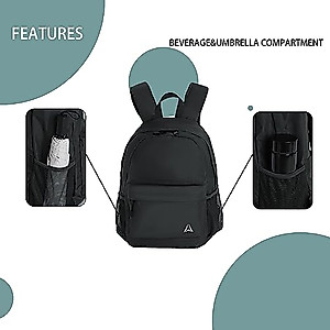 Cango Signature Travel and Laptop Backpack with USB Charging port, Fits 17.3 inch laptop, Durable Lightweight, Water resistant College, Business Travel and Office Backpack for Teens, Men and Women