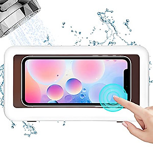 KUNSLUCK Shower Phone Holder Waterproof, Anti-Fog Touch Screen Shower Phone Case, Wall Mount Phone Holder for Shower Bathroom Mirror Bathtub, Compatible with 4.7"-6.8" Mobile Phones