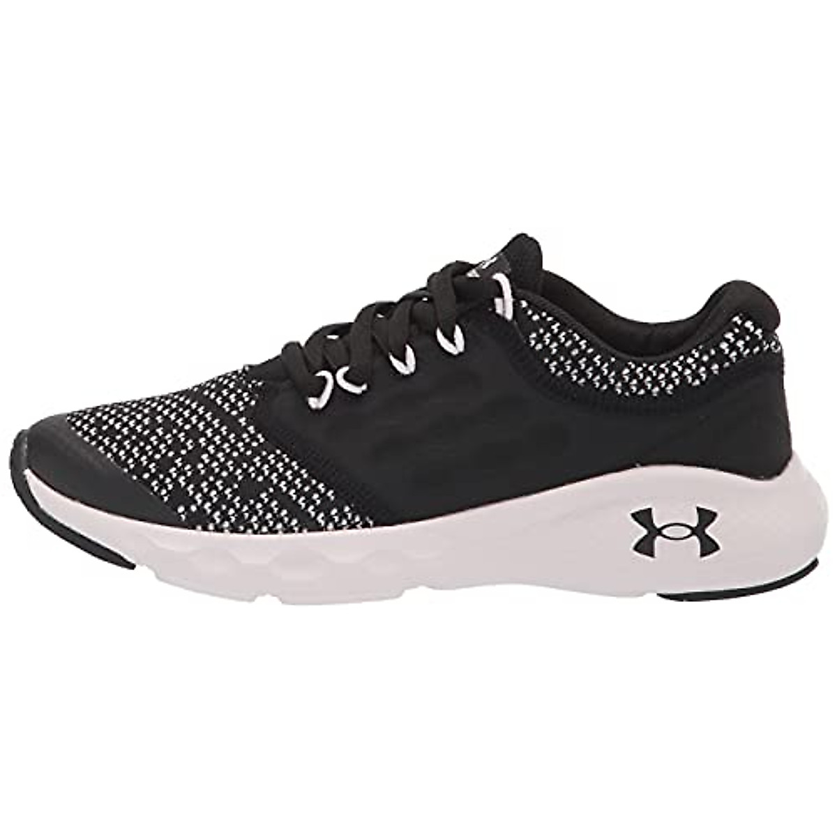 Under Armour Girls' Grade School Charged Vantage Knit, Black (001)/Cool Pink, 6 M US
