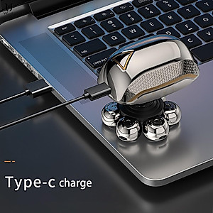 Head Shavers for Bald Men, 6 in 1 Pro Wet Dry Electric Shaver for Men Beard Hair Trimmer Face Electric Razor Rechargeable Bald Head Shaving Machine LCD Display