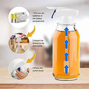 Automatic Drink Dispenser for Fridge Gallon, 2 Pack Beverage Dispenser for Hands-Free Milk, Juice, Drink, Electric Tap, Easy to Use for Kids, Family, Party, Outdoor, Indoor