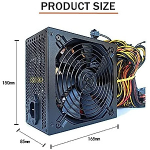 1800W Mining Power Supply Support 8 GPUs GPU Mining Rig, for ETH Bitcoin Ethereum Miner with Auto-Thermally Controlled Fan Supply,Designed for US Voltage 110V