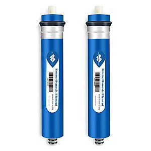 Membrane Solutions 50 GPD RO Membrane 1.75"x11.75" Standard Reverse Osmosis Membrane Filter Replacement for Kitchen Under Sink RO System and Aquarium Reef Tank, ROULP-1812-50 (2-Pack)