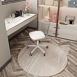 Clear Desk Chair, Plastic Home Office Chair, Acrylic Rolling Chair, Plastic Chairs for Office, Home, Make Up, Small Space, Bed Room (1, Clear/White Base)