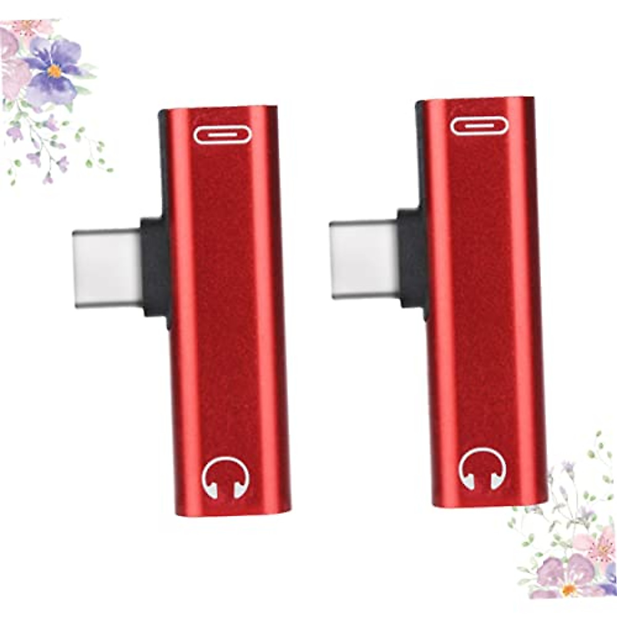 OSALADI 2pcs Type C Audio Adapter Type C Earphone Adapter USB Headphones Telephone headsets Type C Charging Converter USB to 3. 5mm Audio Adapter 2 in 1 Charge Splitter Dispenser Equipment