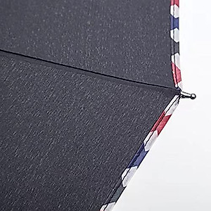 Travel umbrella, weatherproof folding umbrella, windproof tri-fold compact lightweight sun umbrella, men and women business umbrella, sun protection and UV protection portable backpack eight-bone umbrella (A-black)