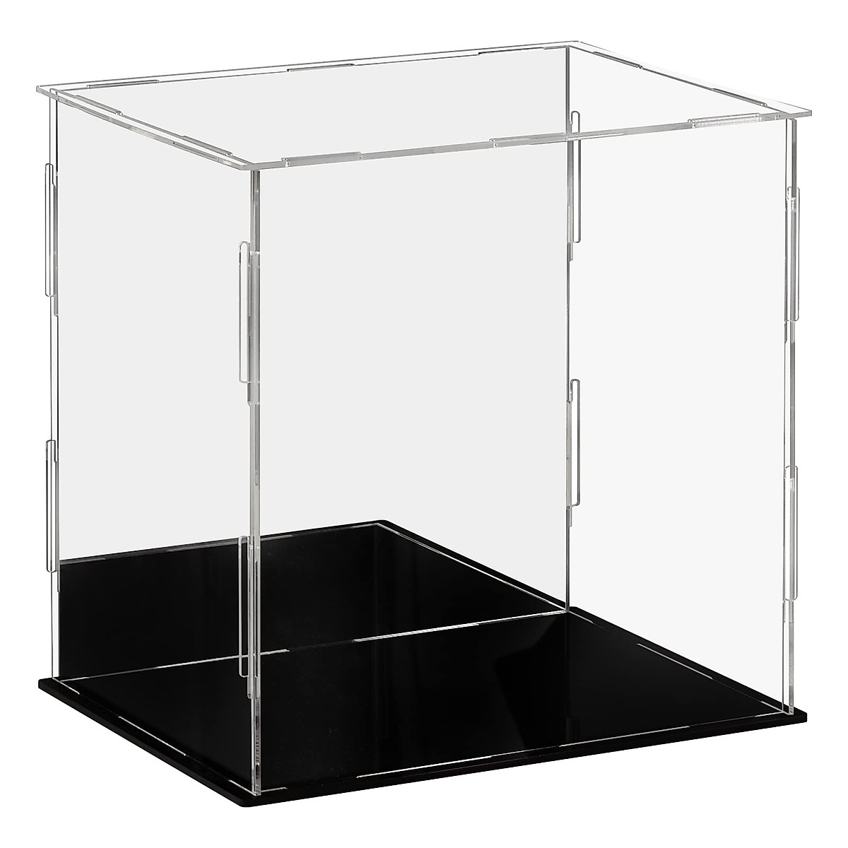 LileZbox Acrylic Display Case,Versatile Collectibles Display Showcase for Action Figures Toys,1 Pack (Black, 13.7x9.8x5.9 Inch)