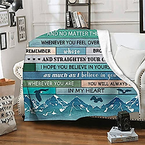 JOPJOLIW Gifts for Brother Adult-Big Brother Gift Fathers Day to My Brother Gifts from Sister-Gifts for Brother 60" x 50" Blanket-Fathers Day Birthday Graduation Gifts for Brother