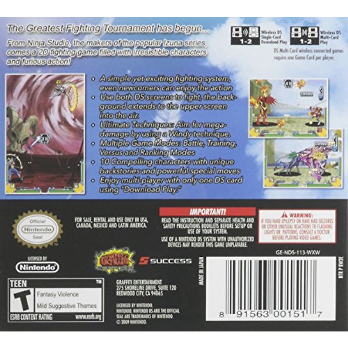 Windy X Windam - Nintendo DS