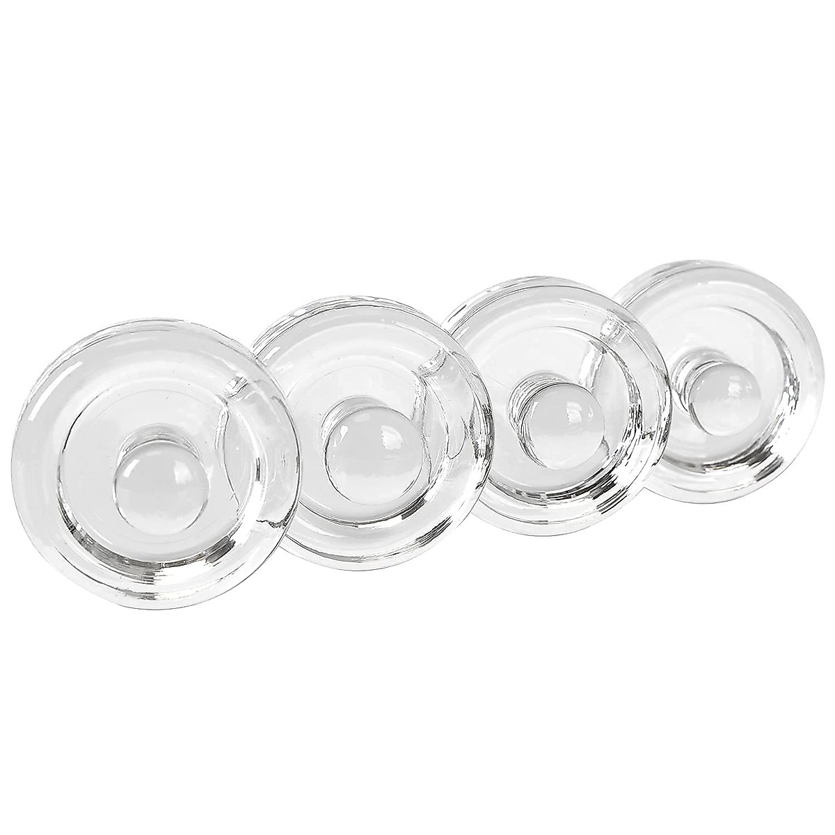 Jillmo Stainless Steel Fermentation Lids with Glass Weights for Wide Mouth Mason Jars (Jars Not Included)