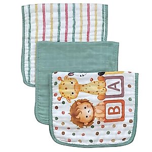 Luv Thy Casa Baby Burp Cloths Pack of 3 – 10 x 20 Inch Cotton Burp Cloths – Burping Cloths for Babies – Organic Bamboo and Cotton Burp Clothes – Burp Cloths Neutral