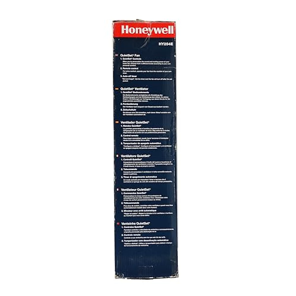 Honeywell QuietSet Tower Fan (5 Speed Settings, Oscillating 75°, Timer Function, Remote Control) HY254