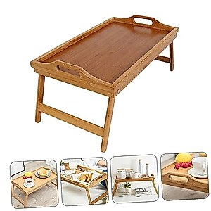 USHOBE 1pc Multifunctional Folding Table Drink Tray Portable Desk for Laptop Dresser Nightstand Set Bed Tray Breakfast Serving Tray Media Bed Tray Bed Food Trays Folding Desk Bed Desk