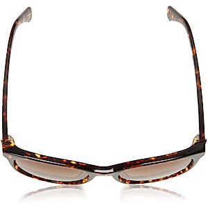 Kate Spade New York Women's Melanie/S Oval Sunglasses, Dark Havana/Polarized Brown Gradient, 52mm, 19mm