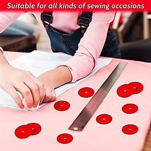 100 Pieces Sewing Machine Spool Pin Felt Pad Red Spool Pin Felts Thread Spool Pin Sewing Machine Spool Adapter Treadle Sewing Machine Parts for DIY Sewing Arts Crafts, 1 x 0.2 x 0.08 Inch