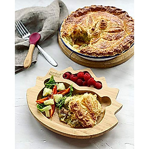 bamboo bamboo ® Baby and Toddler Suction Plate for Feeding and Weaning | Bamboo Plate with Secure Suction | Suction Plates for Babies from 6 Months (Hedgehog-Pink)