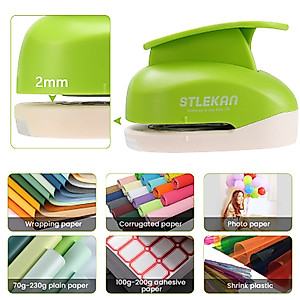 HAUSTGO File Tab Punch, File Tab Puncher for Paper Crafts, File Tab Craft Punch for Scrapbooking, Bullet Journals, Bible Tabs, Making Cards, Planners, Billing Hanging Files