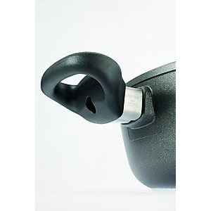 Woll Nowo Titanium Wok with Side Handles and Lid, 12.5-Inch, Gray