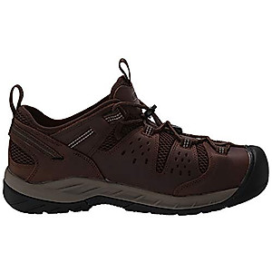 KEEN Utility Men's Atlanta Cool 2 Low Soft Toe ESD Non Slip Work Shoe, Cascade Brown/Forest Night, 12 Medium US