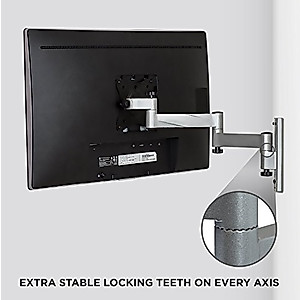 Mount-It! RV TV Mount, Lockable Full Motion TV Wall Mount Designed Specifically for RV or Mobile Home Use Single Arm Tilting and Swiveling 42 Inches Max, 33 Lb Capacity, VESA 200 Compatible