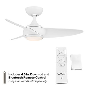 Loft Indoor and Outdoor 3-Blade Smart Ceiling Fan 38in Matte White with 3000K LED Light Kit and Remote Control works with Alexa and iOS or Android App