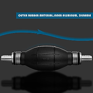 4 Pieces Black Primer Bulb Rubber Fuel Pump Transfer Vacuum Fuel Primer Bulb Marine Gas Siphon Hand Pump Outboard Fuel Line for Petrol Marine Boat Accessories (3/8 10mm)