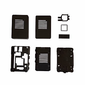 MaticBox Case for Raspberry Pi 3 / Pi 2 / Tinker Board – Low Profile, Stackable, Universally Mountable DIN Rail, Automation Friendly, Fan Support (Black)